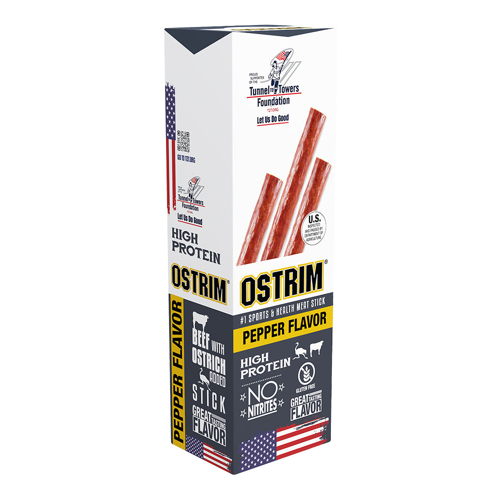 Lightly Peppered Beef & Ostrich Snack Sticks – Ostrim