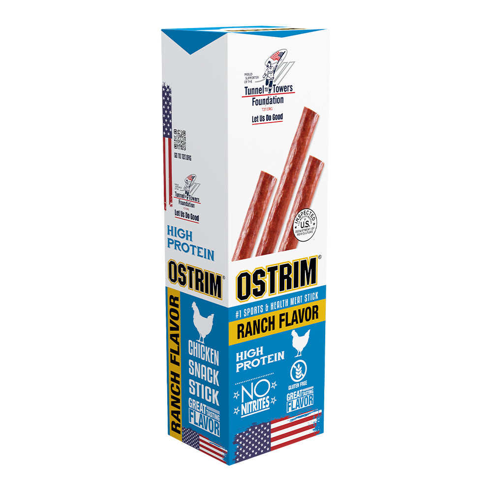 Ranch 1.5oz (42g) All Natural Chicken Meat Sticks, 10 Sticks – Ostrim